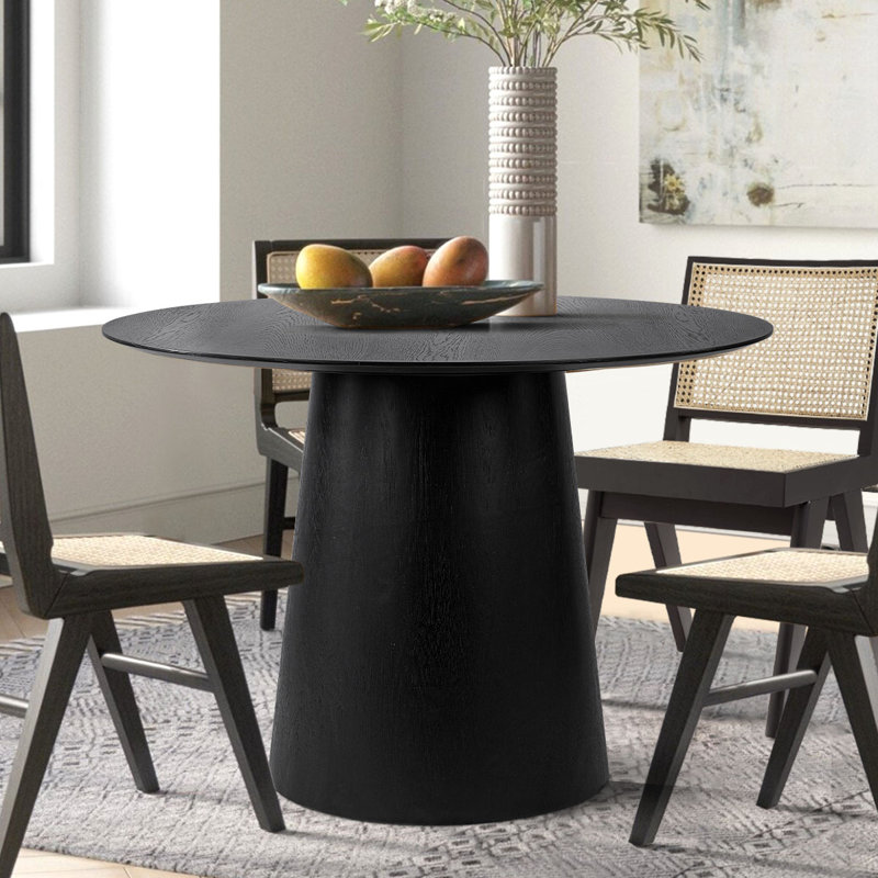 George Oliver Lanieya 42" Solid Oak Round Pedestal Dining Table & Reviews | Wayfair